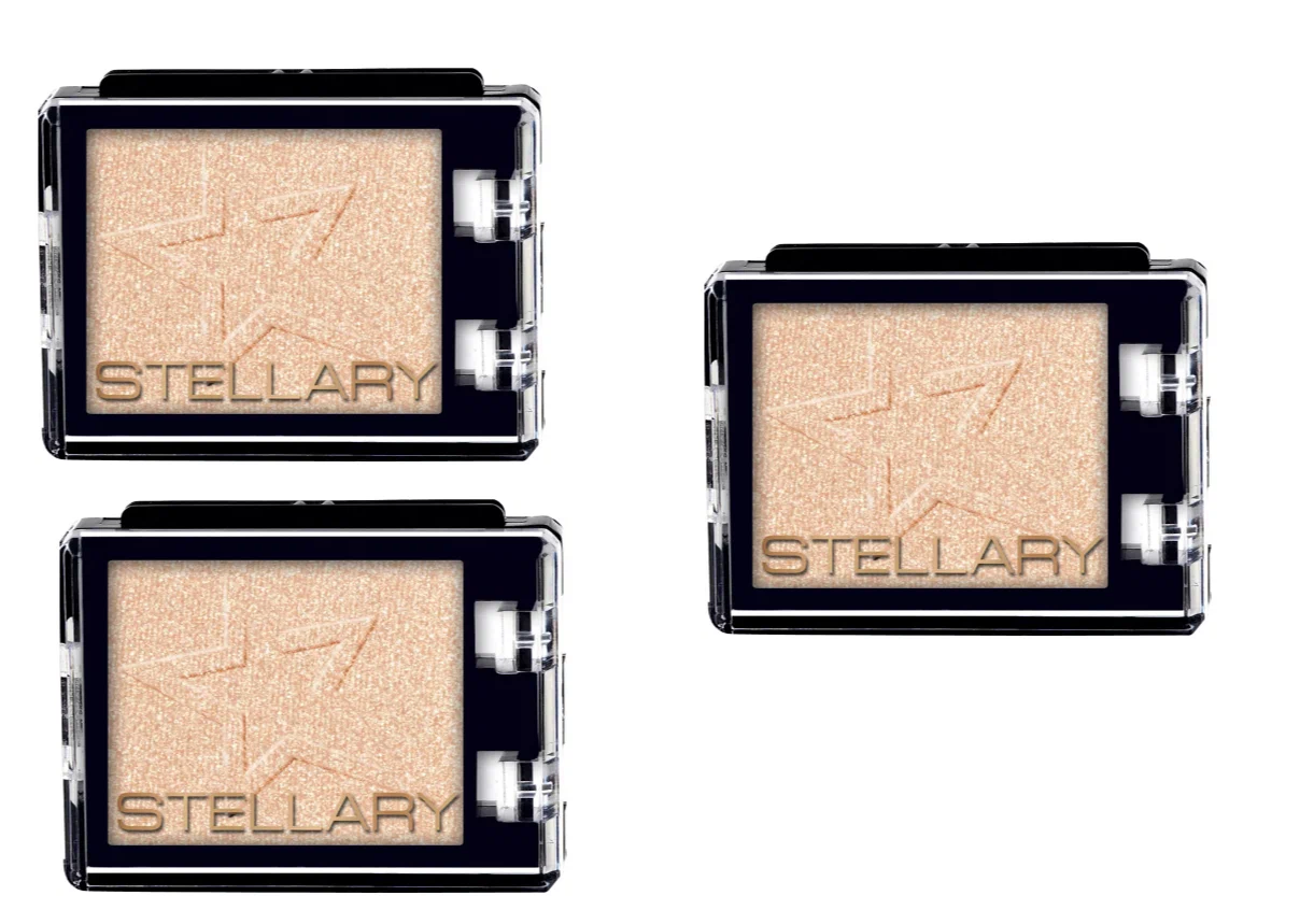 Моно тени для век наборные Stellary E-Clipse, тон 18 Золотистая Органза, 1 г 3 шт