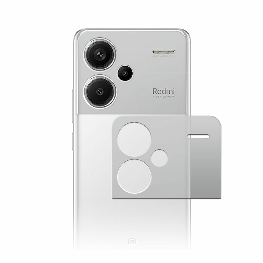 Стекло защитное гибридное матовое Krutoff для камеры Xiaomi Redmi Note 13 Pro+ (2шт.)