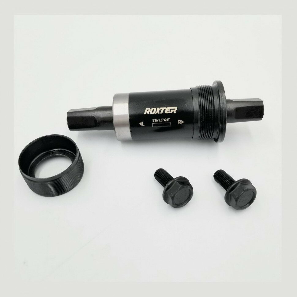 Каретка-картридж Roxter MTB BC 1.37"X24T L/R 68/118 мм, стальные чашки, стальной корпус, 2 промподшипника