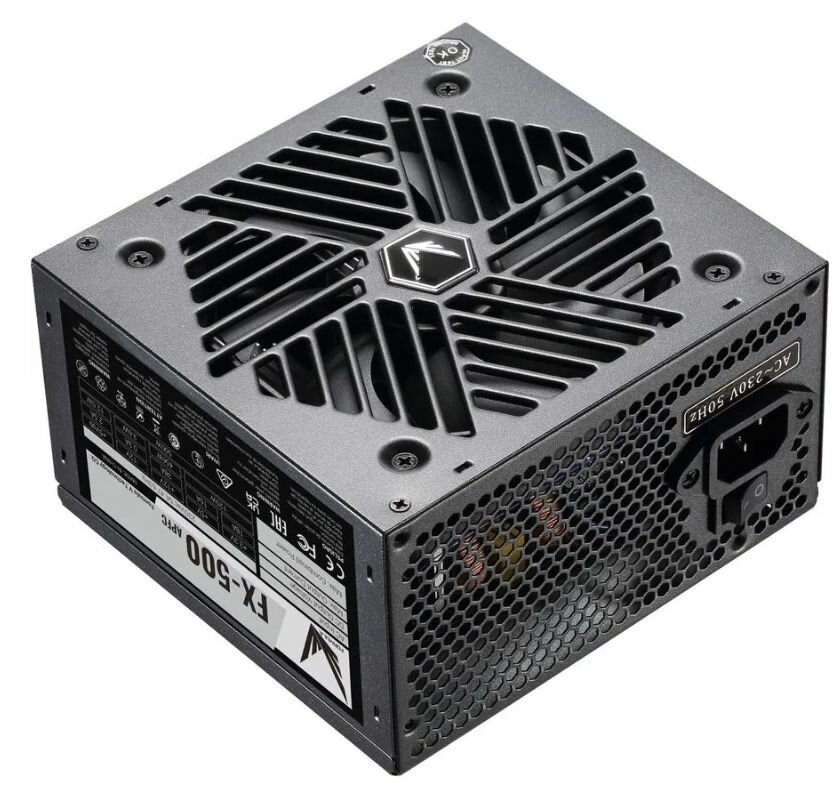 Блок питания FORMULA FX-500 500W (FX-500) черный - 500 Вт, ATX 24-пин, 4 pin + 4 pin CPU, 4 SATA, 1 x 6+2 pin PCI-E