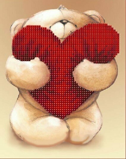 Ткань с рисунком для вышивания бисером Благовест К-5001 Для Тебя, 14 х 17 см (Бисер в комплект не входит.)