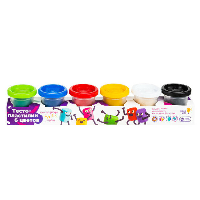 Набор для лепки Тесто-пластилин 6 цветов для детей творческий развивающий набор
