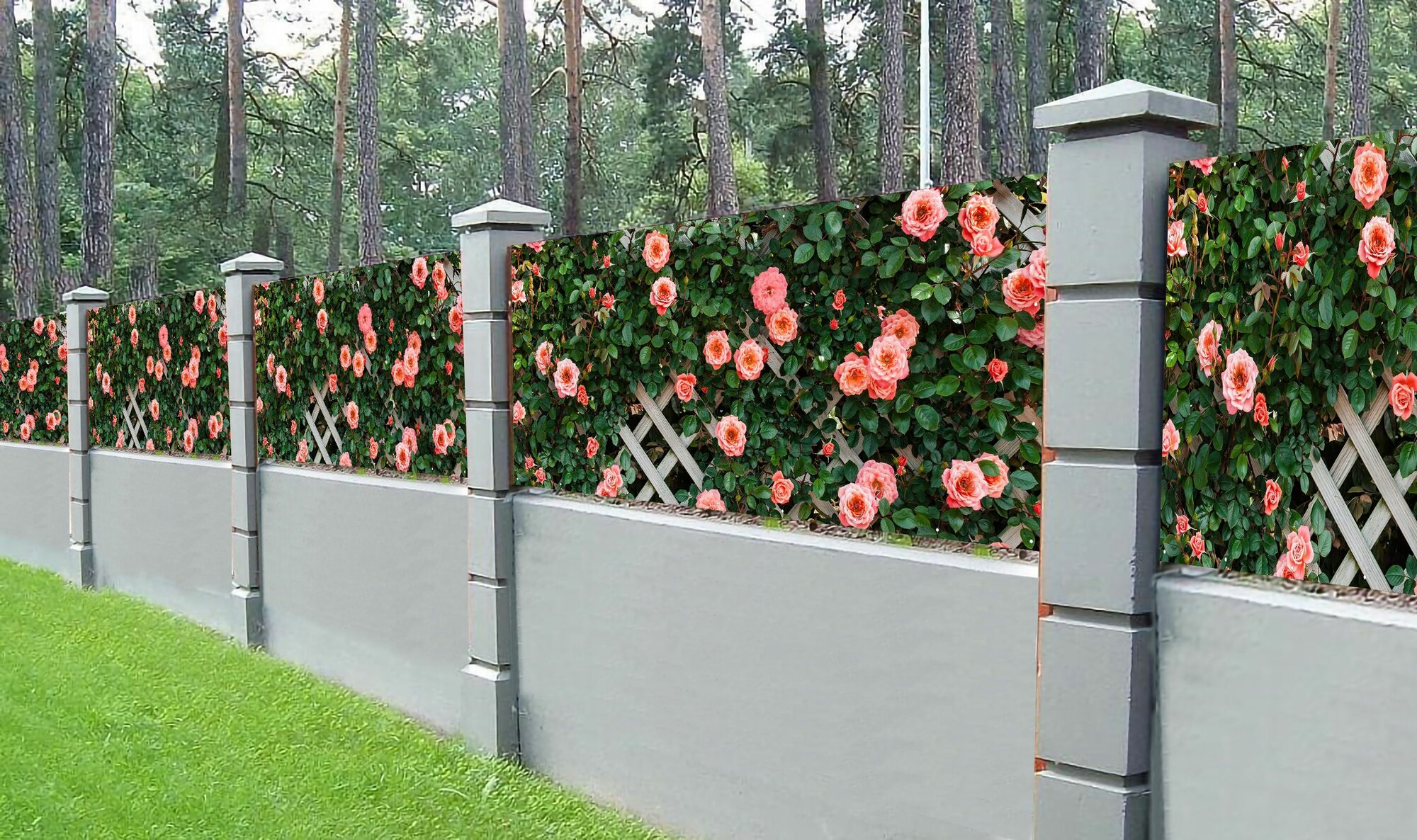 Фотосетка для забора, фасада Фотофасад с люверсами 2,4 х 1 м