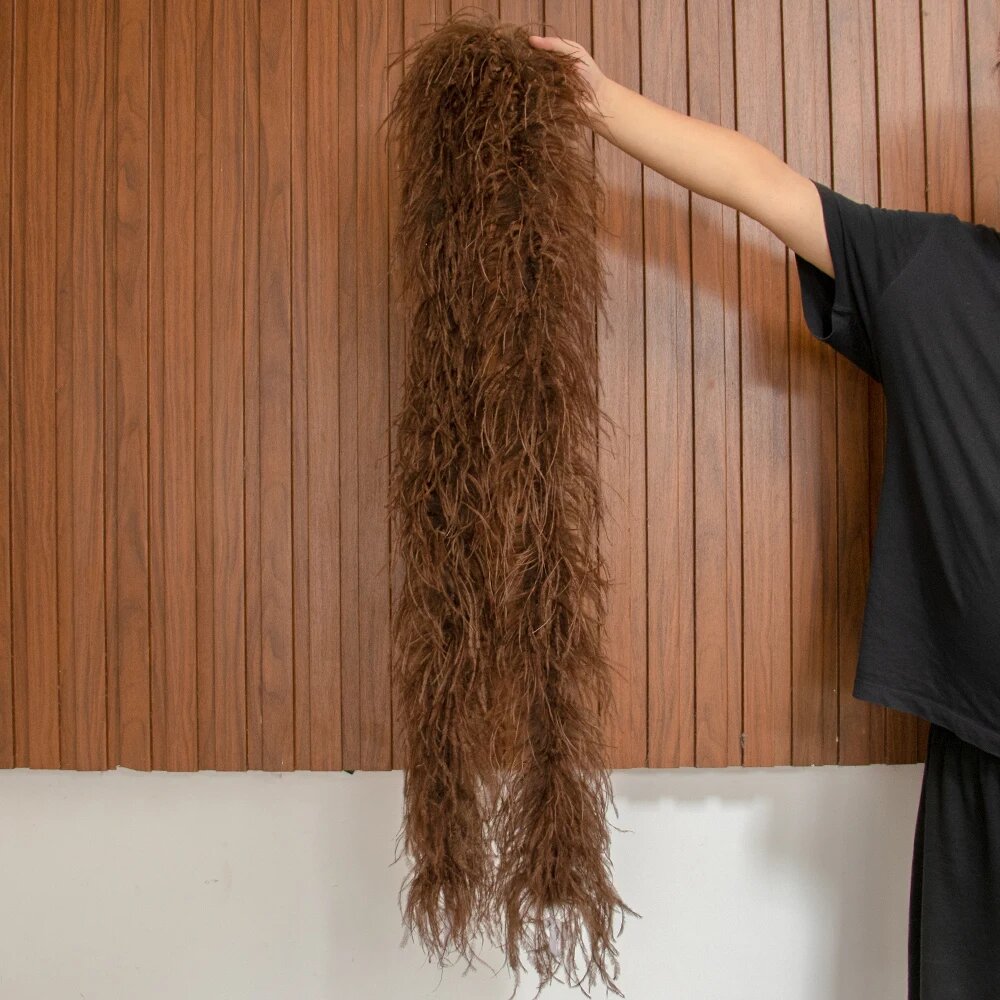 Боа из страусиных перьев 6/8 слоев 1-3 м 2M 6PLY, brown
