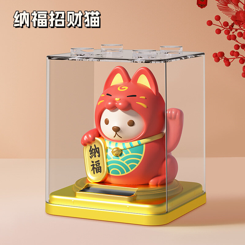 Качели Teddy Collection "Lucky Cat", пластик, пылезащитный чехол, 8x8x9.9 см