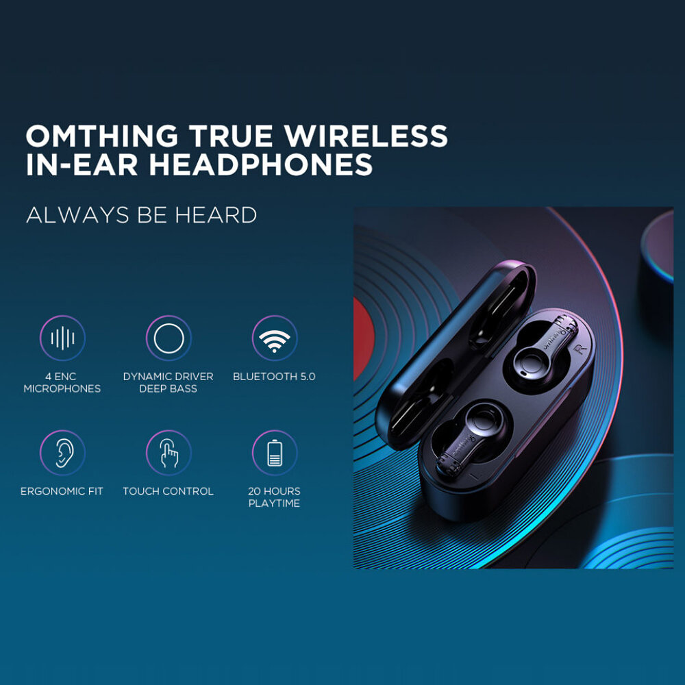 1MORE Omthing TWS Наушники-вкладыши EO002 BT V5.0 Сенсорное управление Стерео