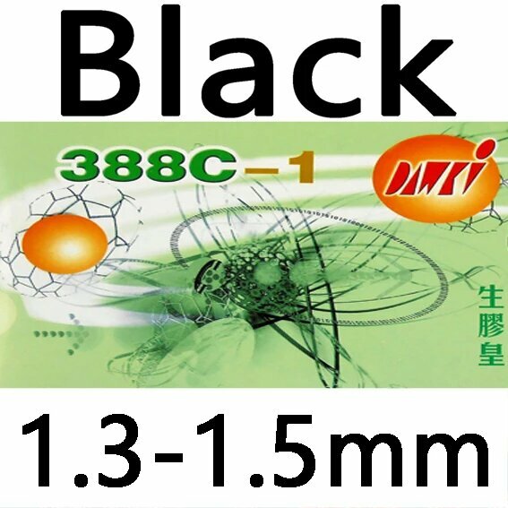 Резина для настольного тенниса Dawei 388C-1 Black 1.3-1.5mm