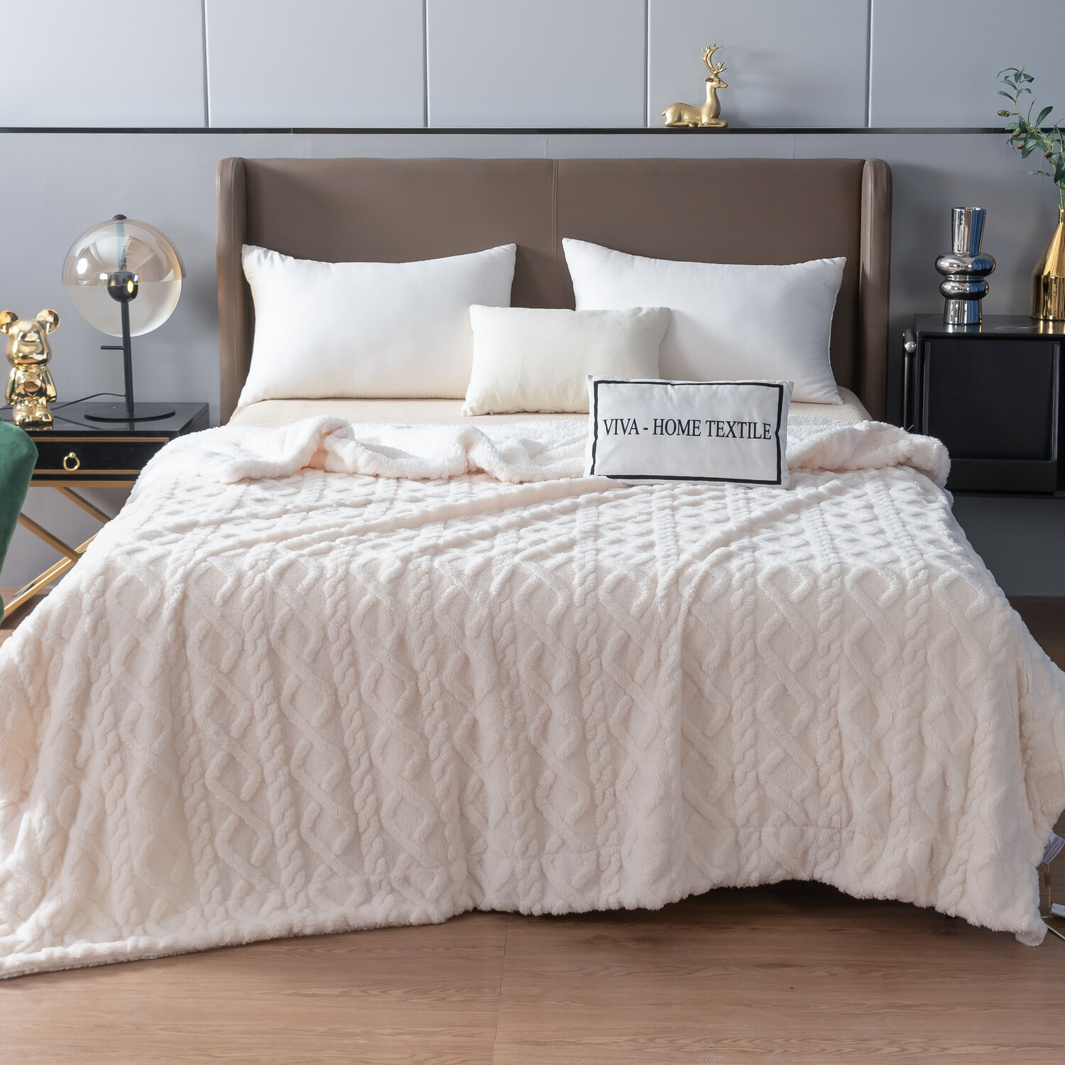 Плед Fluffy бамбуковая микрофибра ситрейд FL018, 200х230 см