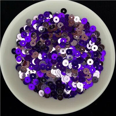 Пайетки фиолетовые, Mix Lila Purple, 4 мм, 2000 шт.