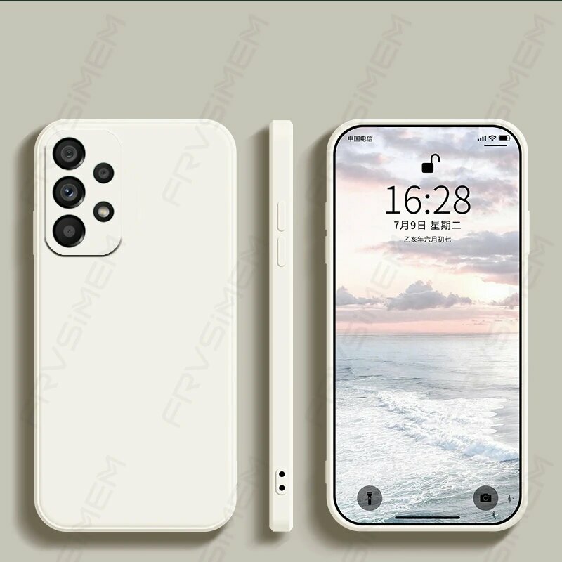 Для Samsung Galaxy A12 A22 A32 A22S A52 A52S A72 Жидкий силиконовый чехол для Белый, GdWhite, A72