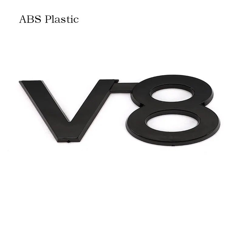 Металлические автомобильные 3D наклейки V6 V8, эмблема, значок, наклейка для Honda Toyota Suzuki BMW Audi Ford Focus Skoda KIA Nissan Mercedes Lexus Volvo Black V8