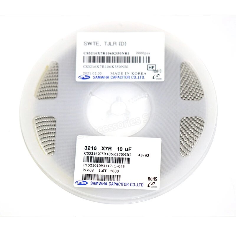 30 шт, конденсатор SMD CS3216X7R106K350NRI 1206 10uF ± 10% 35V