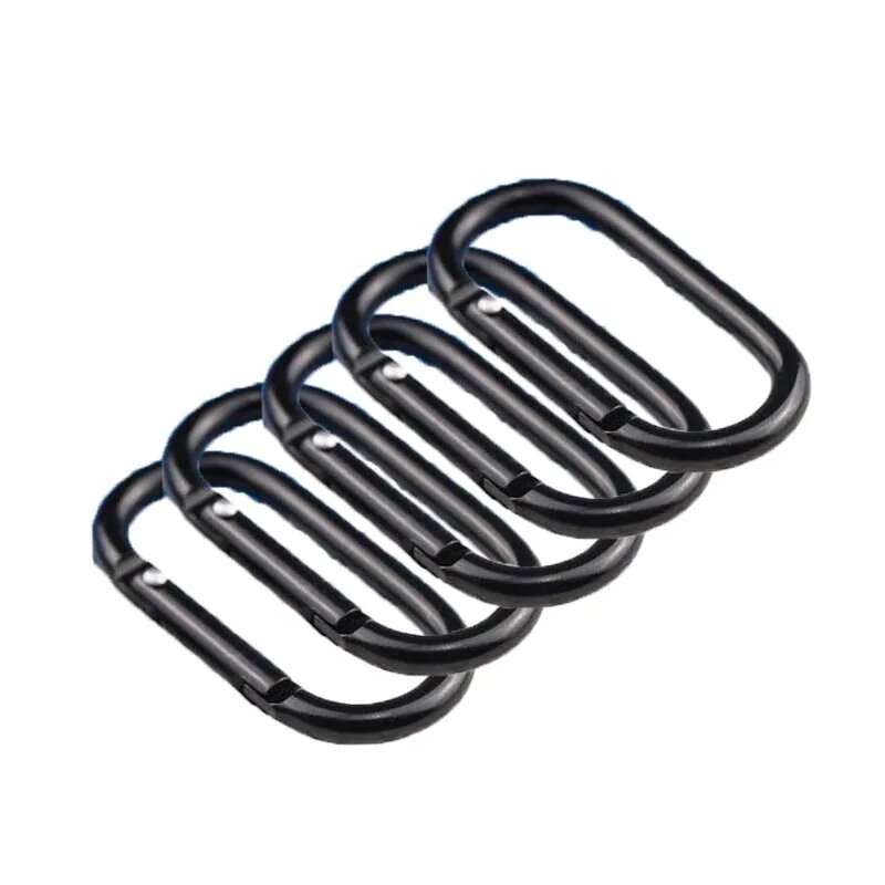 Карабин ован 5 шт, крючки с зажимом, металлическая подвесная пряжка, оригинальный брелок для походов, рюкзака, рыбалки