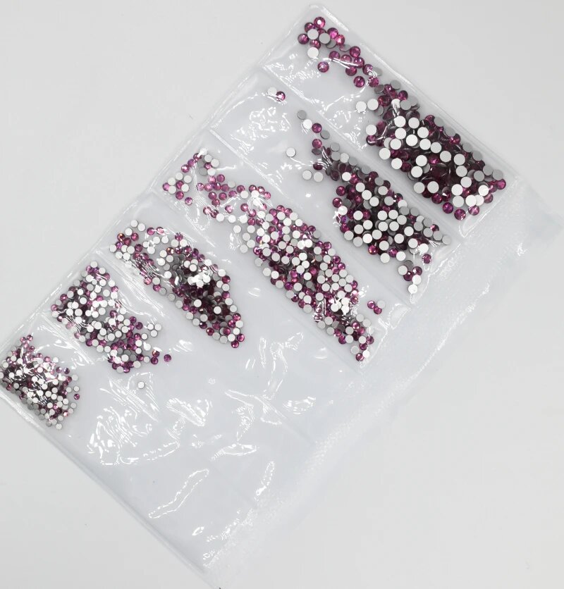 40 Цвета разных размеров с украшением в виде кристаллов AB Стекло Nail Art Стразы Блеск Кристалл страз для дизайна ногтей Стразы для ногтей искусство украшения