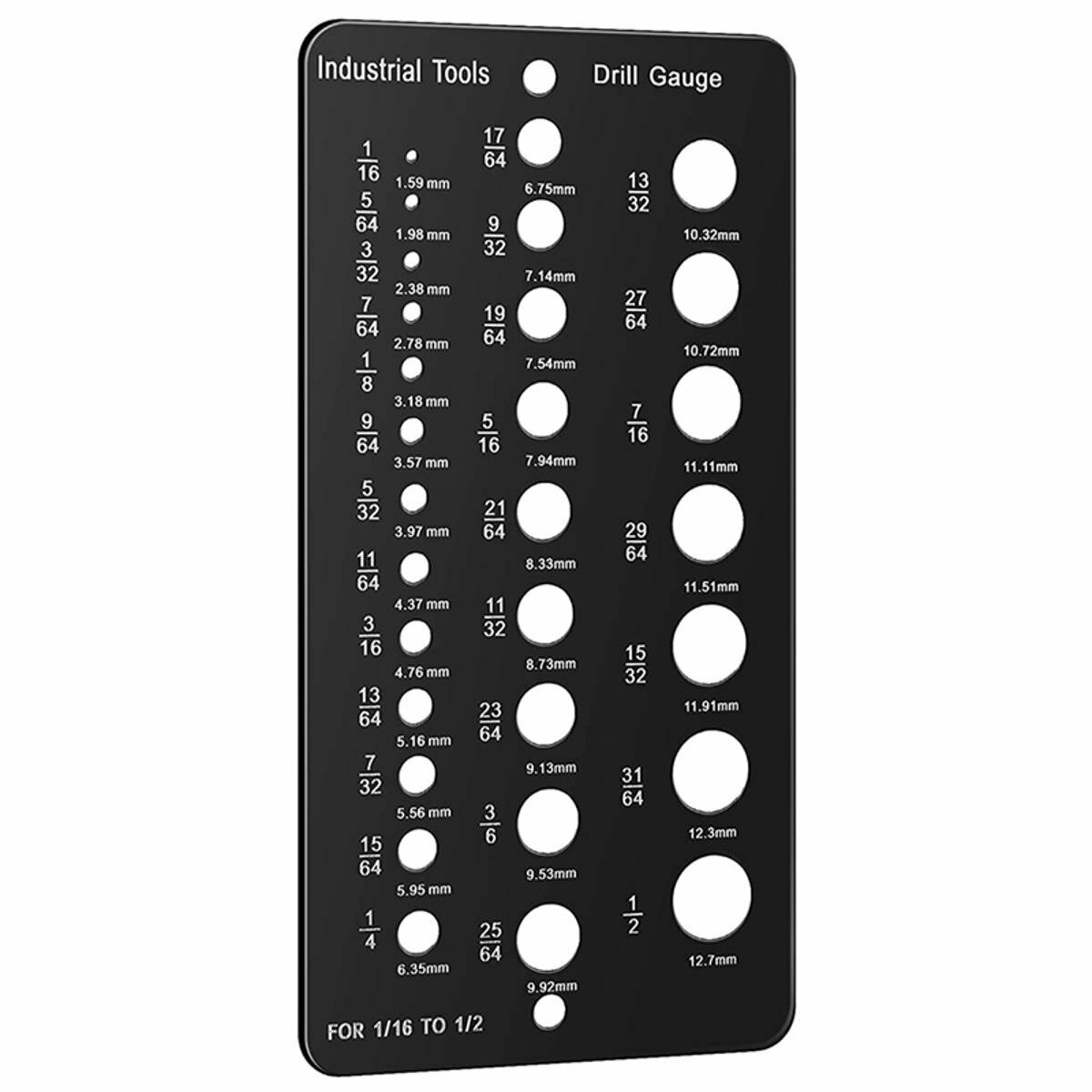 Калибр сверл JAERBEE от 1/16 дюйма до 1/2 дюйма, размер винта и резьбовой калибр в дюймах и десятичный калибр сверл, руководство по размеру сверл