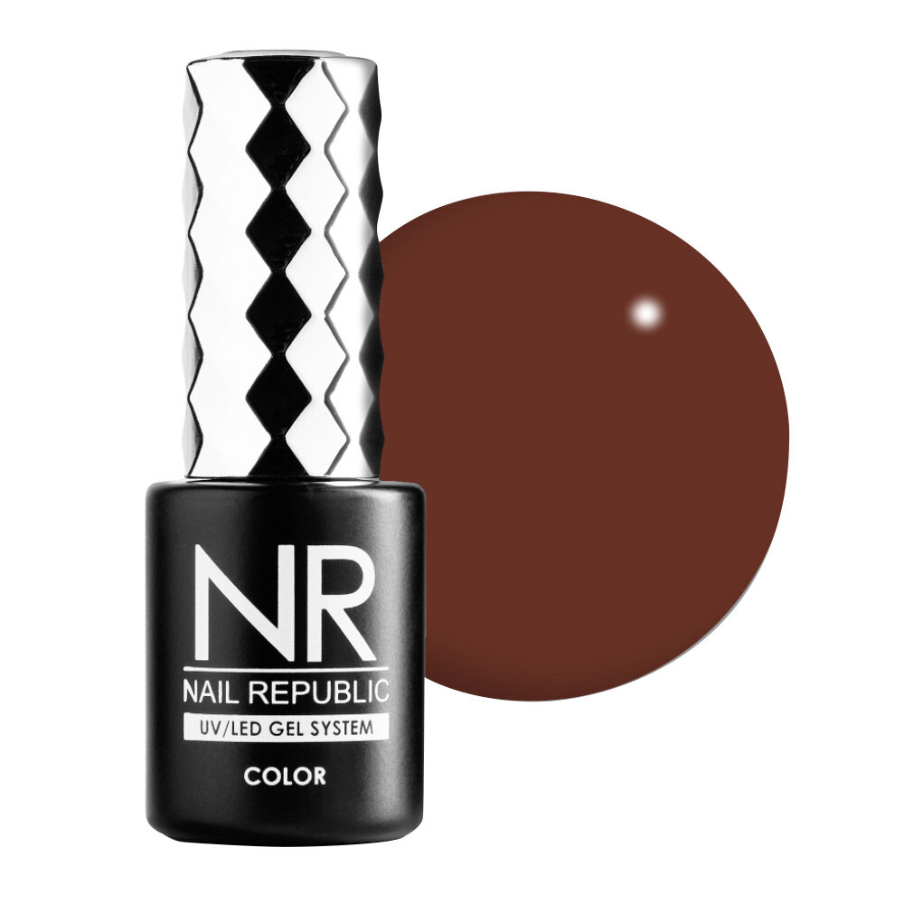 Гель-лак для ногтей Nail Republic №190, Глиняный-коричневый, 10 мл