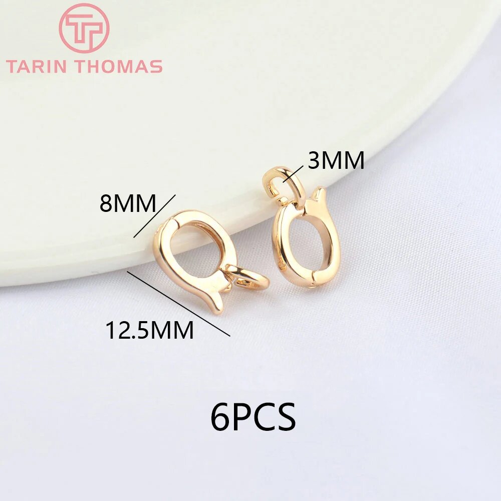 Латунные застежки-омары TARIN THOMAS 24-каратного золотого цвета 5129-24K Gold Color