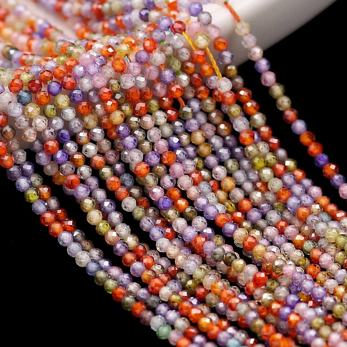 Бусины из циркония, цвет: Colour mixture, 2 мм, 200 шт