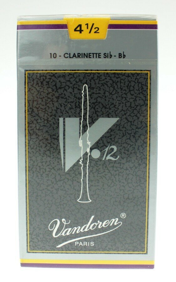 Трости для кларнета Sib - Bb размера 4 1/2 (10 шт.), CR1945, V12, Vandoren, Франция