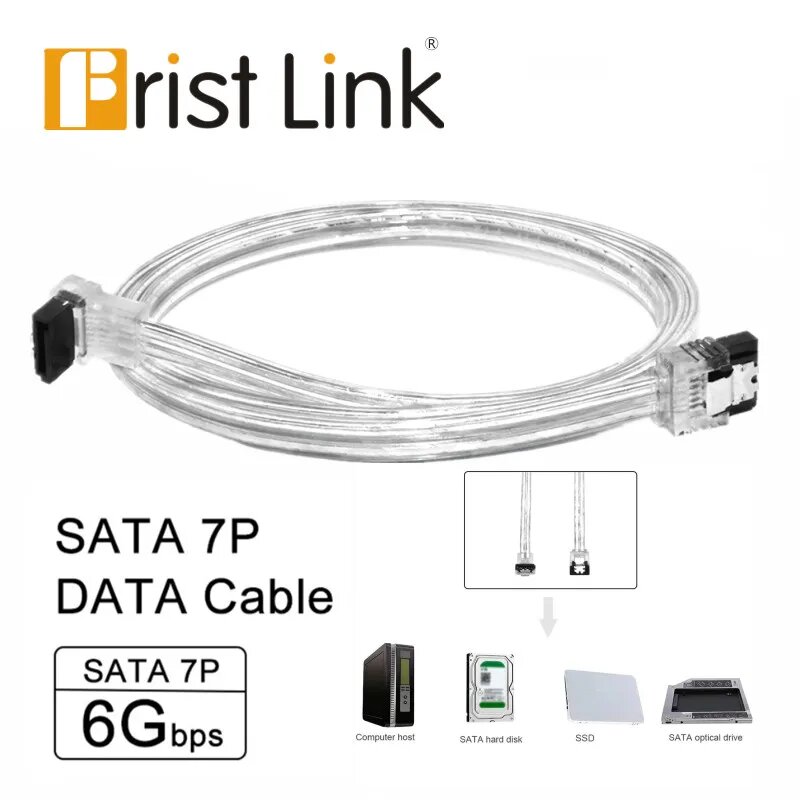 Frist link SATA III 6 Гбит/с кабель 90/180 градусов 70cm