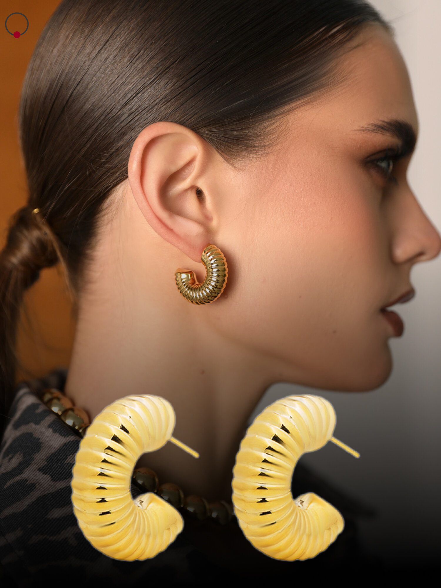 Серьги пусеты, конго Kalinka modern story