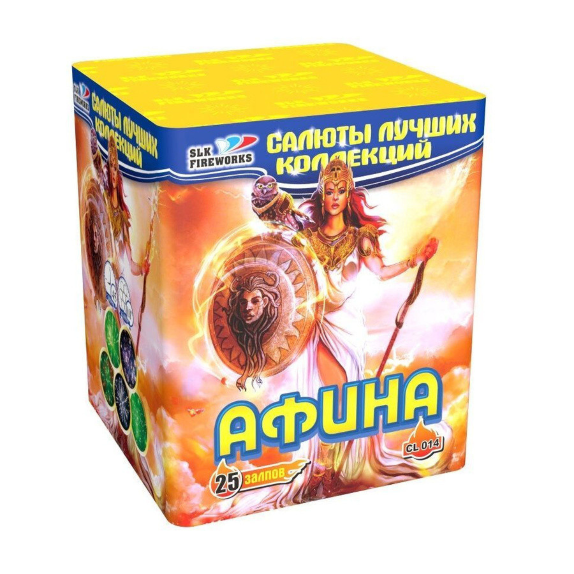 Батарея салютов Афина (0.8" x 25 залпов) + в подарок бенгальские огни