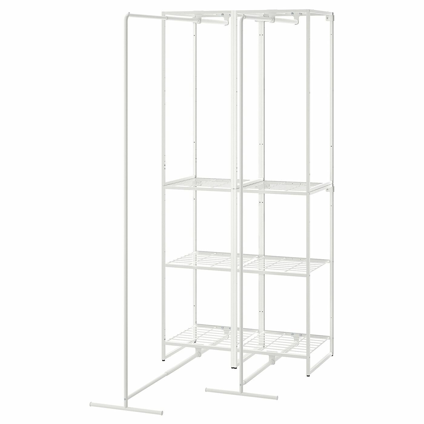 Стеллаж с сушилкой IKEA JOSTEIN 994.372.67, 82x53/117x180 см, для внутреннего/наружного / белого провода