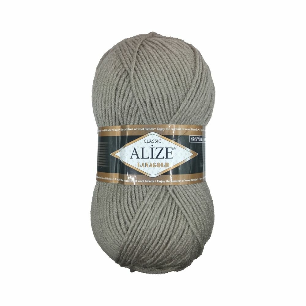 Пряжа для вязания Alize Lanagold classic 283 каменный 100 гр/240 м 49% шерсть, 51% акрил