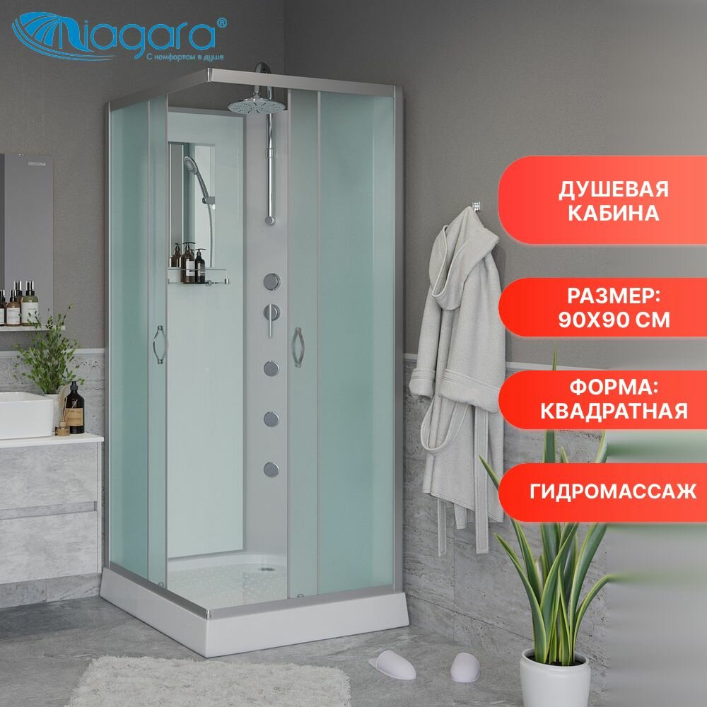 Душевая кабина Niagara Classic NG-1101-14BKTG 90x90
