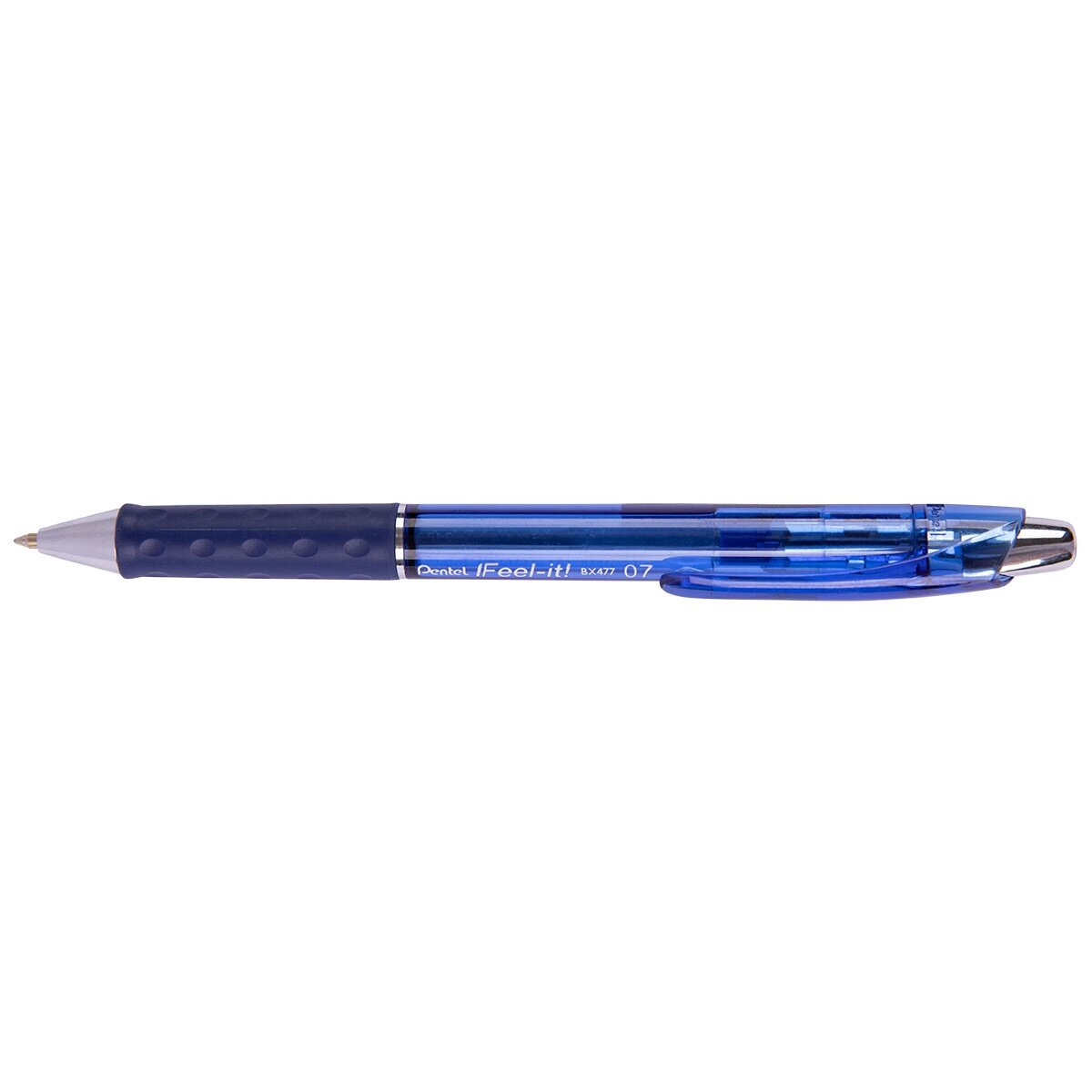 Шариковые ручки Pentel "IFeel-It!", автоматические, диаметр 0,7 мм, BX477-C, синие, 12 шт