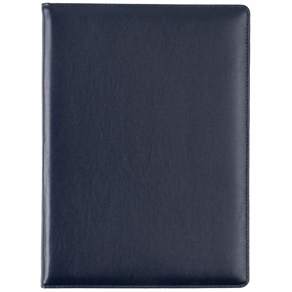 Папка адресная Signature, синяя, 33х24х2,7 см, натуральная кожа