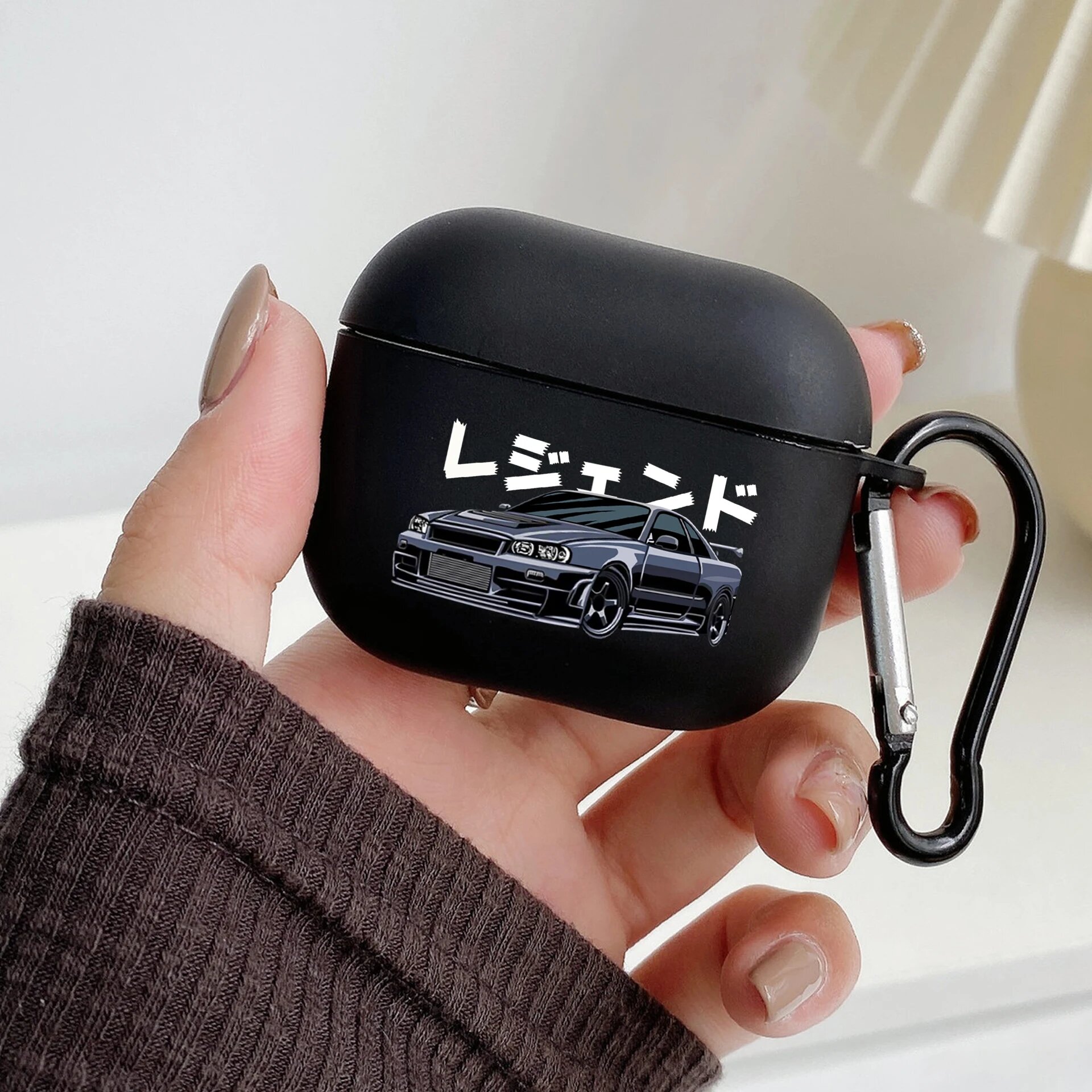 Мягкий чехол для AirPods 2 1 JDM Tokyo Drift Черный, For Airpods pro2, A10