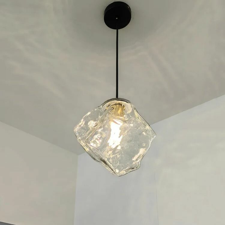 Люстра С Абажуром Из Лавового Стекла, Современный Минималистский Стиль. Светодиодные Светильники Для Украшения Дома, Подходящие Для Спален, Прикроватных Тумбочек, Столовых, Кабинетов И Баров.