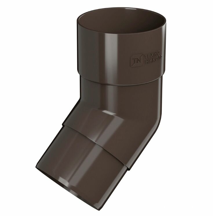 Колено водосточной трубы технониколь 82мм 72 темно-коричневое RAL 8019