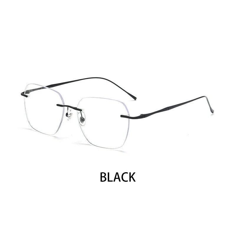 Очки без оправы черные F0623-Black, ультралегкие