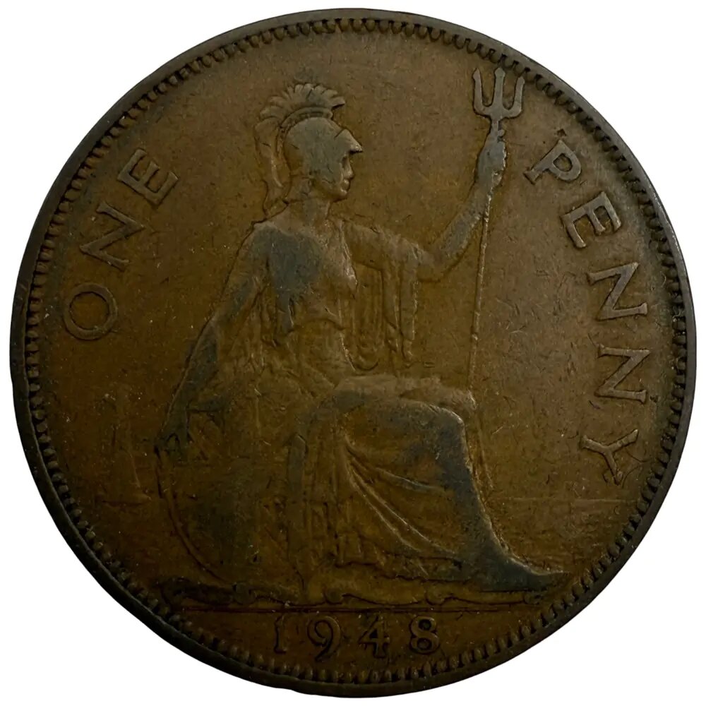 Великобритания 1 пенни 1948 г. (Cu)