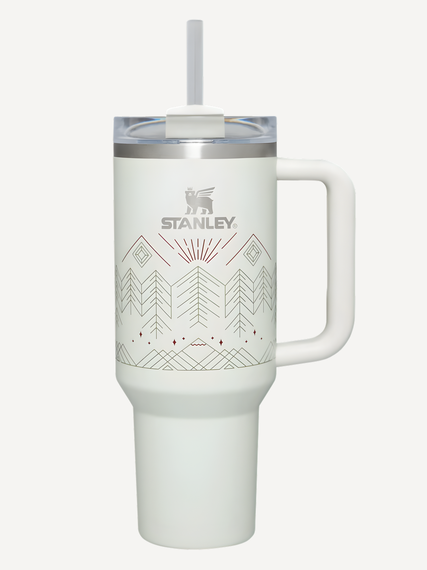 Термокружка Stanley Quencher H2.0 1.18 л (40 oz), с трубочкой, цвет Светлого Камня (Pale Stone ), лимитированная серия Winterscape, оригинал США