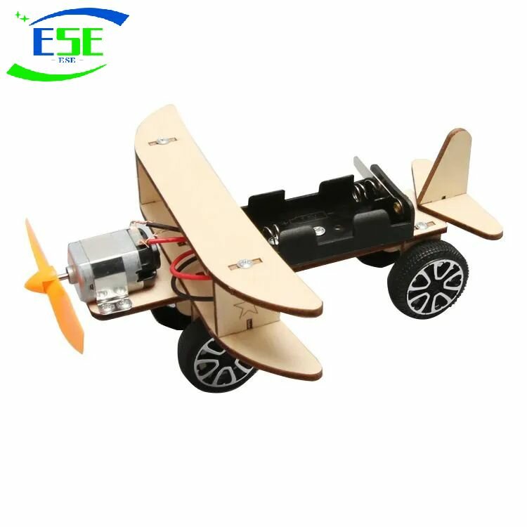 Простой электрический планер из древесины для сборки, развивающий набор модели и обучающий реквизит для физических экспериментов, развивающая игрушка для детей от 5 лет