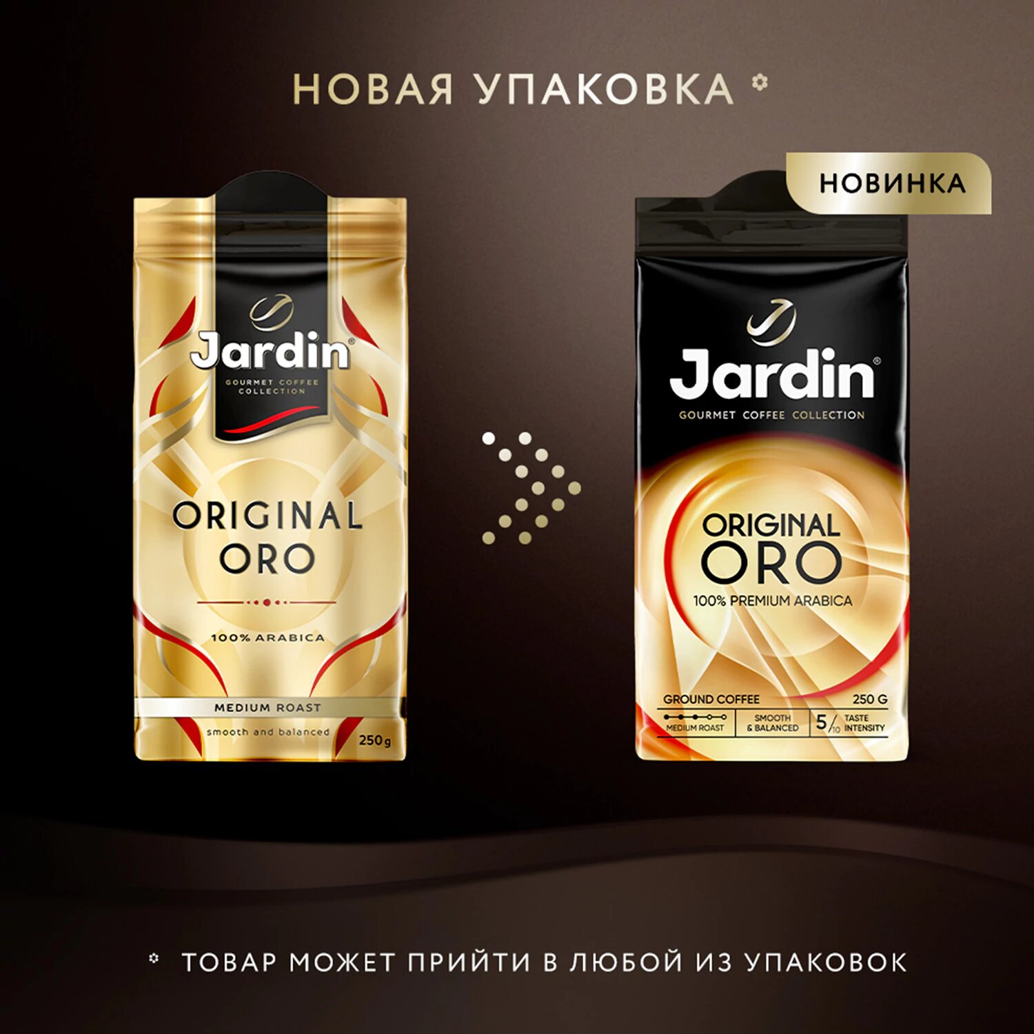 Кофе молотый JARDIN "Original Oro" 250 г, арабика 100%