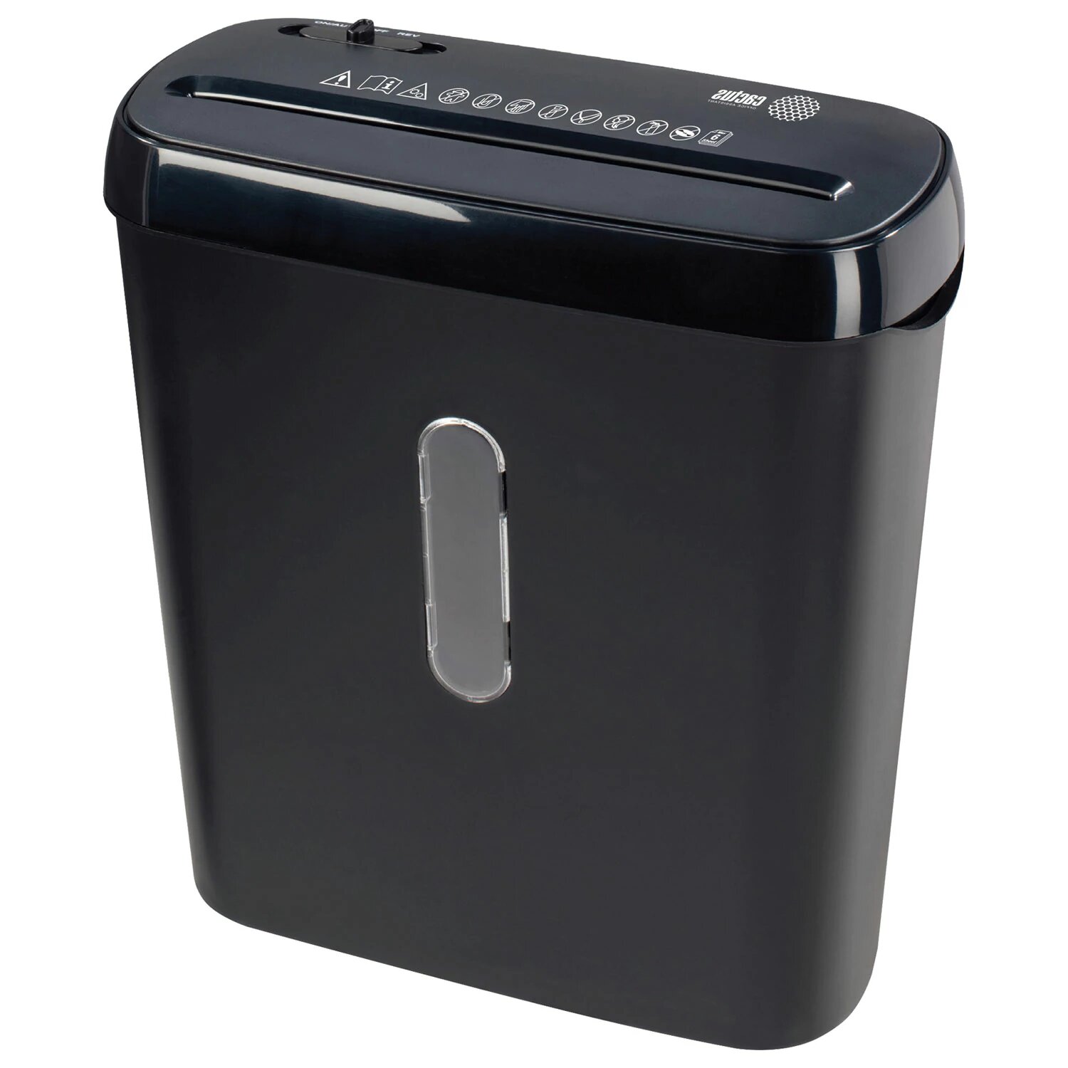 Уничтожитель (шредер) CACTUS CS-SH-A1, 2 уровень секретности, полоски 6 мм, 6 листов, корзина 8 литров