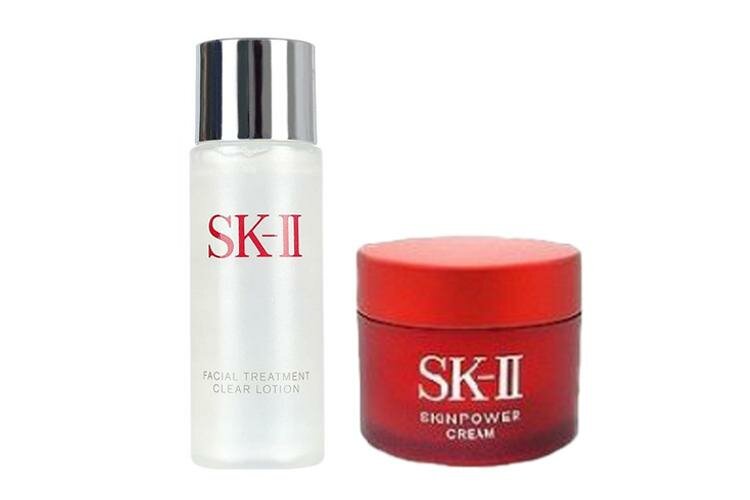 Набор пробников женский SK-II лосьон очищающий увлажняющий 30 мл + эссенция-крем 15 г