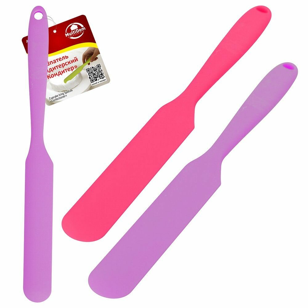 Шпатель кондитерский "Кондитер", 24.5 см. Изготовлено: силикон, металл.