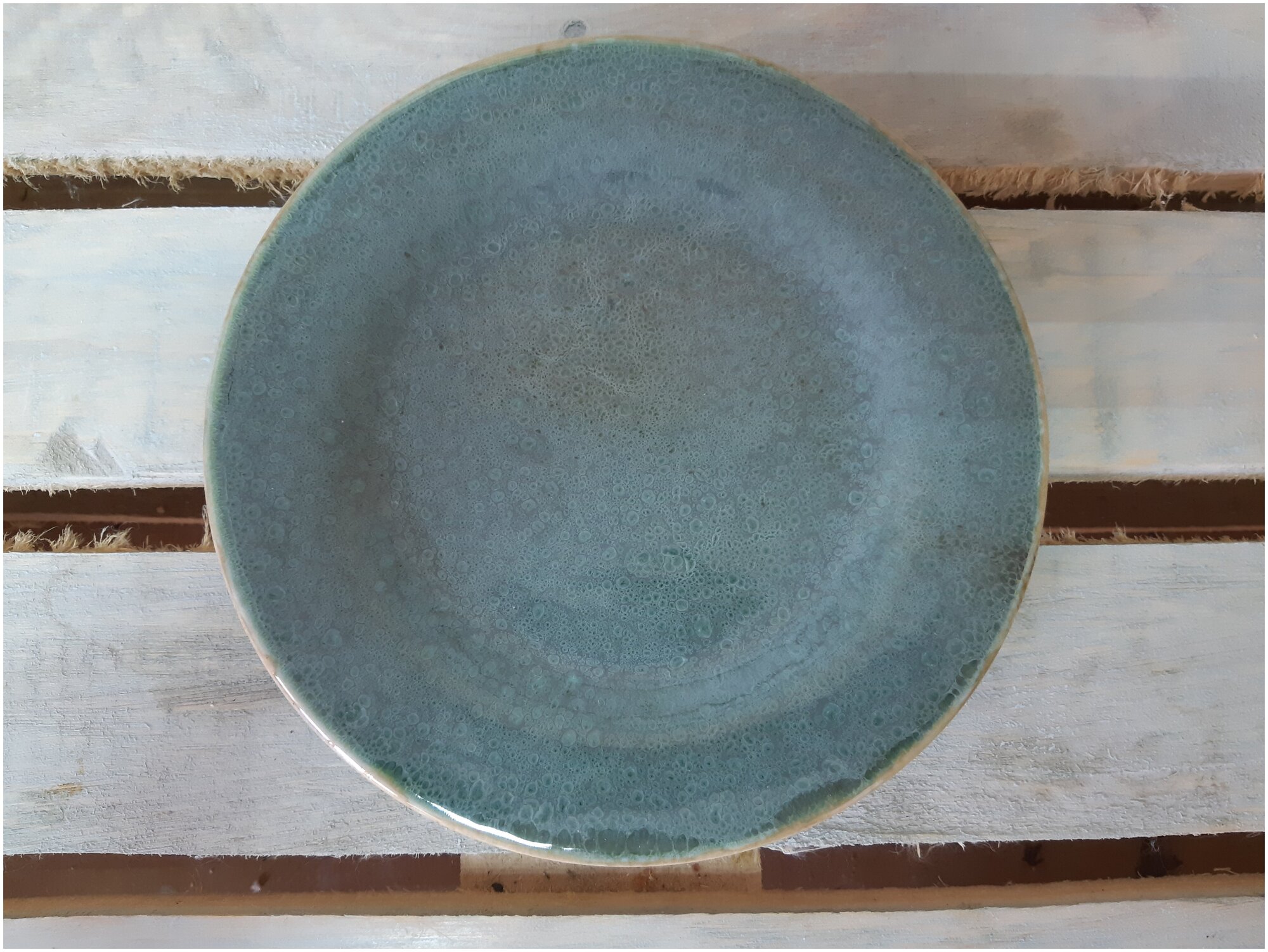 Тарелка Хорекс Erboso Reattivo, фарфор, диаметр 20 см, зеленая