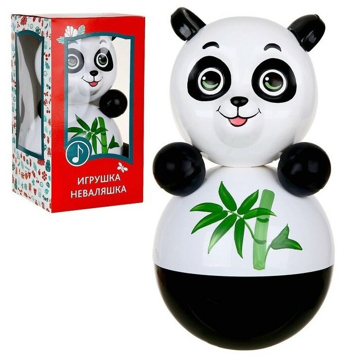 Неваляшка Панда (22см, звук, в коробке, от 3 лет) 6с-009/15050, (ООО "Котовские неваляшки")