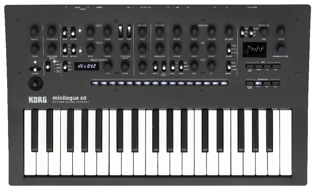KORG minilogue xd полифонический аналоговый синтезатор, 37 чувствительных к нажатию клавиш,