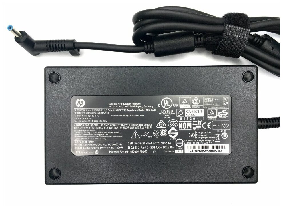 Блок питания для ноутбука HP 19.5V 10.3A (4.5-3.0) 200W Slim