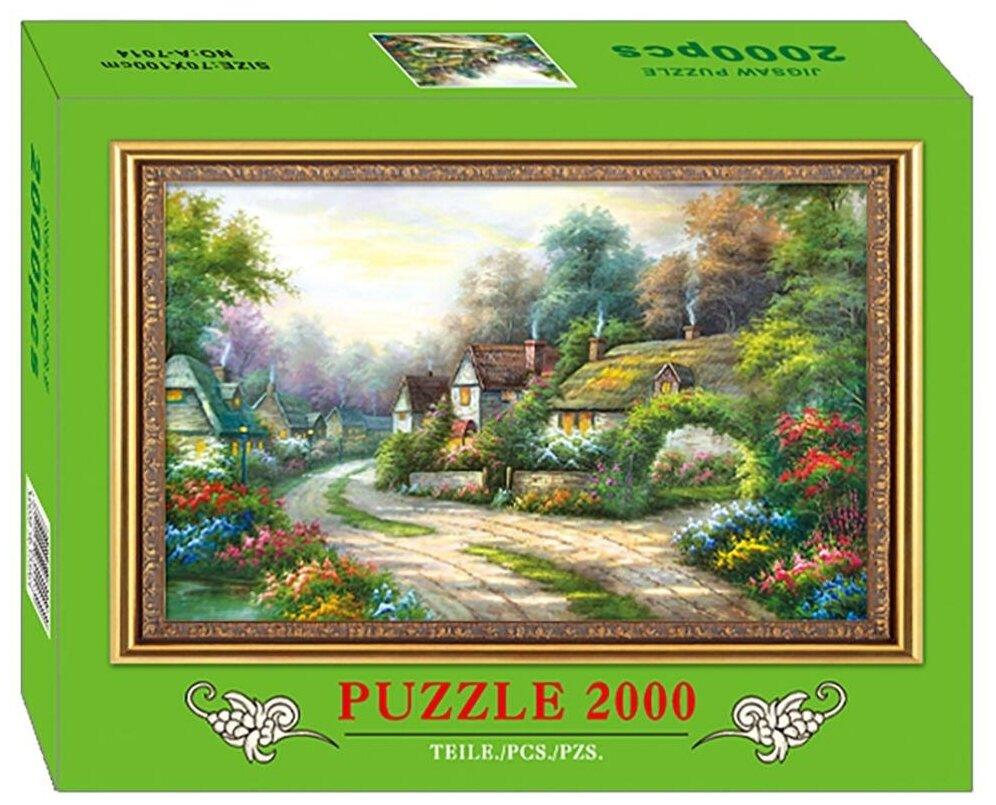 Пазл Royaumann 2000 деталей: Улица в поселке