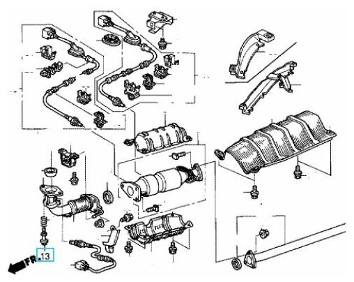 Болт крепления трубы системы выпуска (Оригинал)