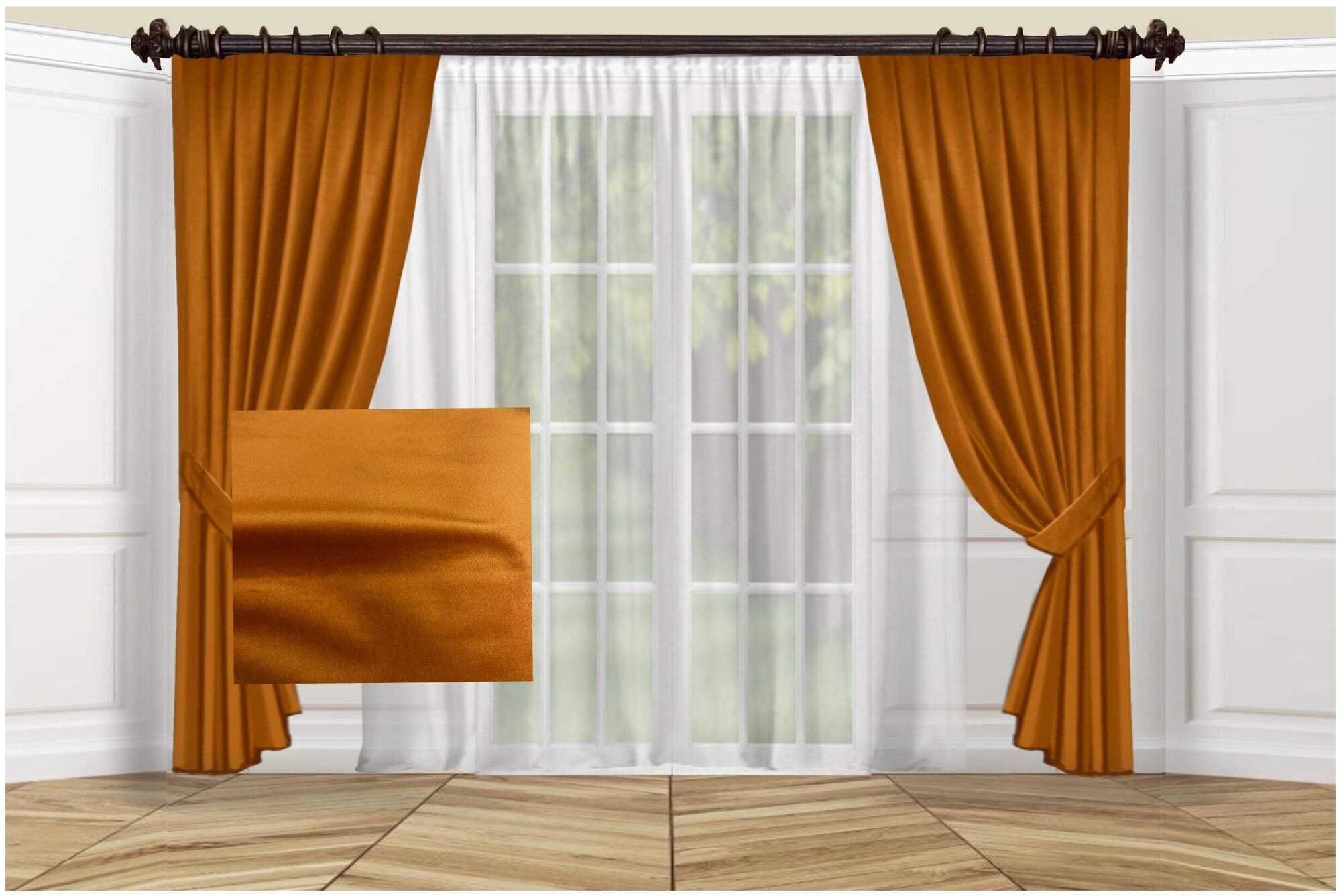 Портьерная ткань для пошива штор Бархат высота 300 см