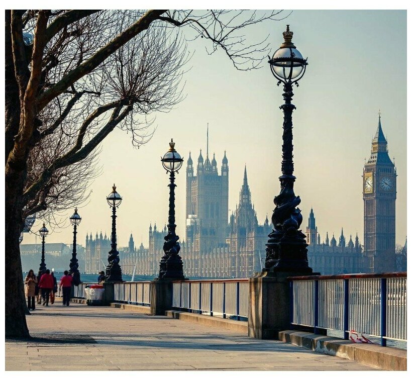 Фотообои Milan Лондонская весна, M 3003, 300х270 см, виниловые на флизелиновой основе